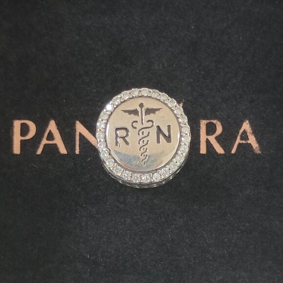 Pandora | Jewelry | Pandora Rn Logo Registered Nurse Caduceus Charm ...